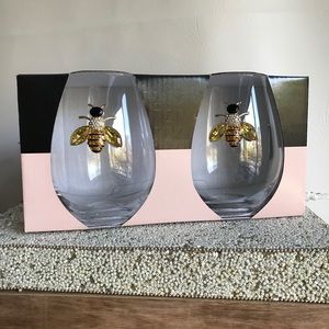 Rachel Zoe | Dining | 4 Rachel Zoe Ny Crystal Bee Stemless Wine Glass Sets | Poshmark